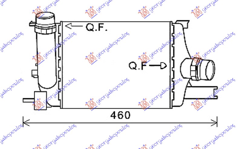 HLADNJAK INTERCOOLERA 1.2 TCE BENZIN (258×220) DACIA DUSTER (2010-2017) (OEM: 144961381R)