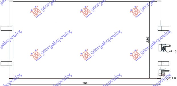 HLADNJAK KLIME BENZIN-DIZEL (72.2×38.8) FORD TRANSIT (2006-2013) (OEM: 1371571)