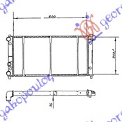 HLADNJAK MOTORA 1.2-1.5cc (60×32) SEAT IBIZA (1990-1992) (OEM: SE021117002B, SE021117002D)