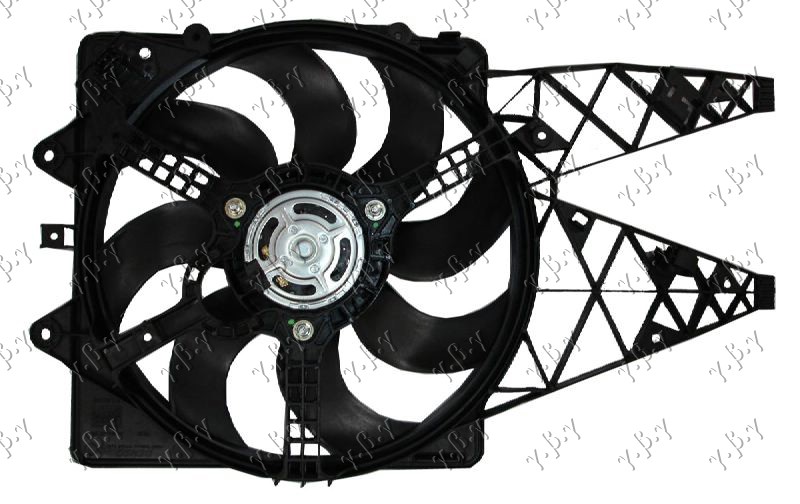 VENTILATOR KOMPLET 1.3DM-JET/1.4 ABARTH FIAT GRANDE PUNTO (2005-2012) (OEM: 51831012)