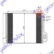 HLADNJAK KLIME BENZIN – DIZEL (42×38) SMART FORTWO (2007-2012) (OEM: 4515000054, 4515000154)