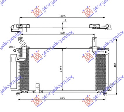 HLADNJAK KLIME SVI MODELI (64.5×30.4×1.8) SUZUKI LIANA (2001-2007) (OEM: 95310-54G01, 9531054G01)