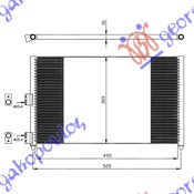 HLADNJAK KLIME 1.6-1.9 JTD (50×31) FIAT PUNTO (2003-2011) (OEM: 51708909)