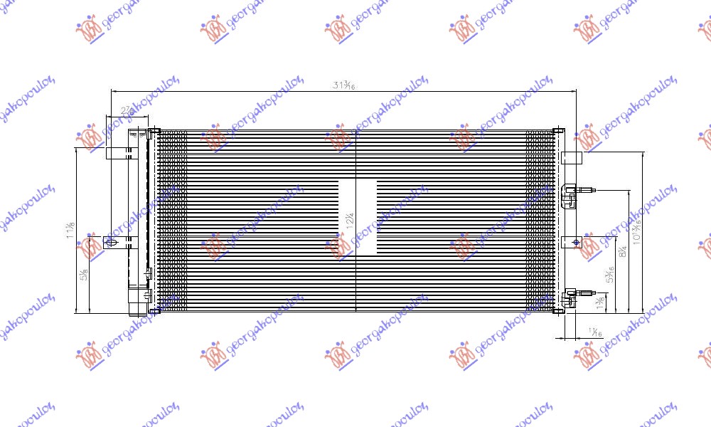 HLADNJAK KLIME (670x310x16) FORD GALAXY (2015-2019) (OEM: 1886561, 1930646, 5202208)