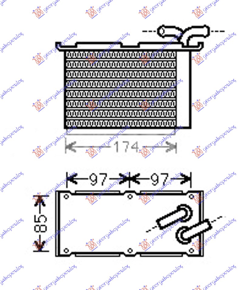 HLADNJAK DODATNI 1.2-1.4 TFSi (120x200x60) SKODA OCTAVIA 5 (2004-2008) (OEM: 03C145749B,03F145749C, 03C145749B03F145749C, 03F145749B)