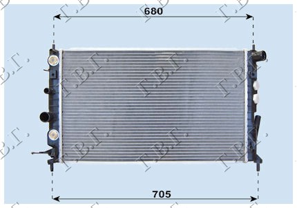 HLADNJAK MOTORA 2.5 24V AUTOMATIK (62.7×37) OPEL VECTRA B (1999-2002) (OEM: 1300161)