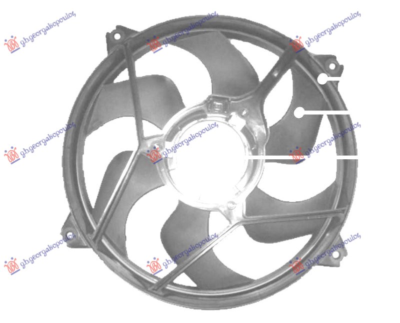 VENTILATOR KOMPLET BENZIN/DIZEL (460W) CITROEN XSARA PICASSO (1999-2007) (OEM: 1253C8)