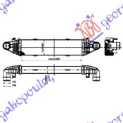 HLADNJAK INTERCOOLERA 2.2-3.2-3.5 CDi (62.5x128x62) MERCEDES GLK (X204) (2008-2012) (OEM: 2045000300)