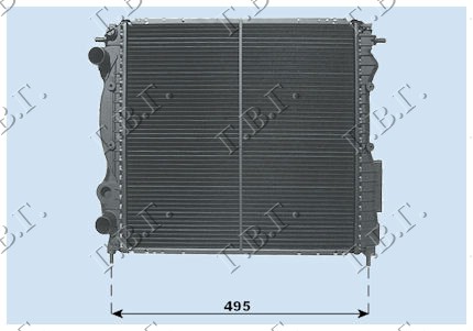 HLADNJAK MOTORA 1.2-1.4 8V +A/C (43×40) RENAULT CLIO (1996-1998) (OEM: 7700806575)