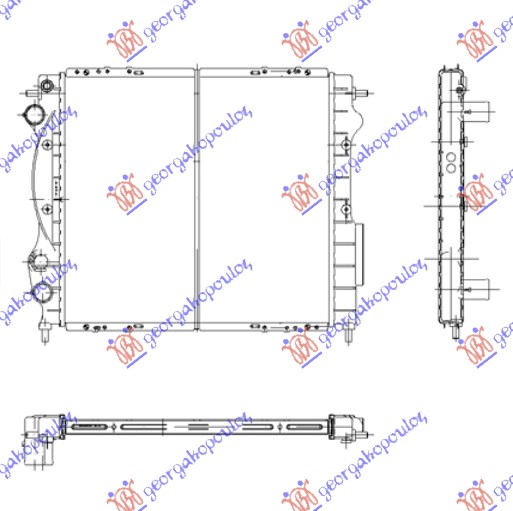 HLADNJAK MOTORA 1.2 – 1.4 8V +A/C (43×40) RENAULT CLIO (1990-1994) (OEM: 7700806575)