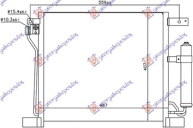 HLADNJAK KLIME 1.6DIC TURBO BENZIN (48.7×40 .6x NISSAN JUKE (2015-2019) (OEM: 921003DD0A)