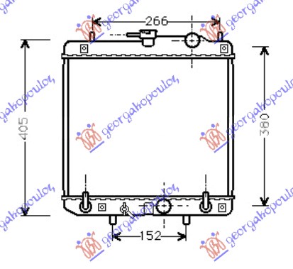 HLADNJAK MOTORA 1.0i 12V (37.5×32.5×2.4) AUTOMATIK DAIHATSU CUORE (L701) (1998-2002) (OEM: 16400-97201, 1640097201)