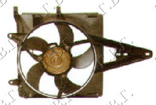 VENTILATOR KOMPLET (+A/C) BENZIN-DIZEL FIAT STRADA (1999-2005) (OEM: 46449103, 46764671)