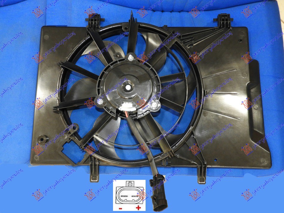 VENTILATOR KOMPLET +A/C BENZIN – DIZEL FORD FIESTA (2008-2013) (OEM: 1843148, 8V51-8C607CE, 8V518C607CE)