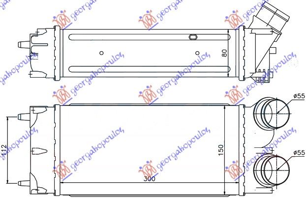 HLADNJAK INTERCOOLER 1.6 HDi (30x147x85)-09 CITROEN C4 (2004-2011) (OEM: 1440H9)