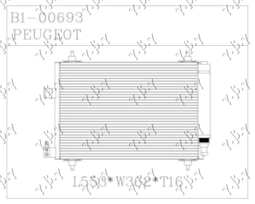 HLADNJAK KLIME BENZIN-DIZEL (56×36) CITROEN C5 (2004-2008) (OEM: 6455.CP, 6455CP)