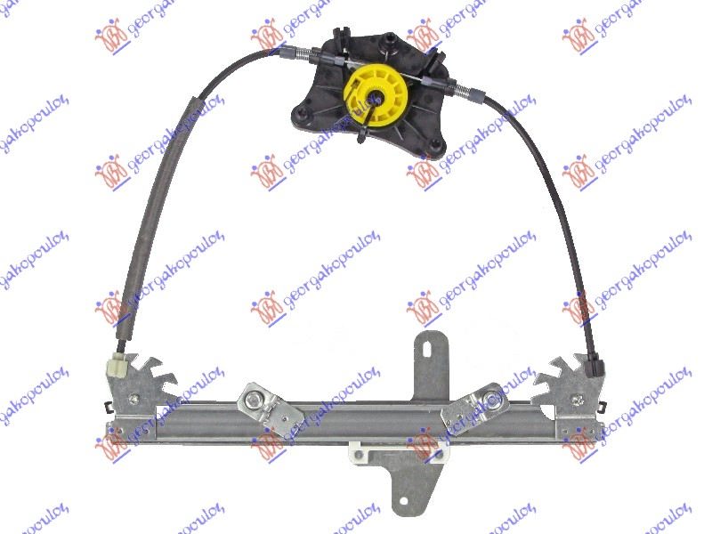 PODIZAC ZADNJEG PROZORA ELEKTRICNI BEZ MOTORA (A KV) Leva str. PEUGEOT 407 (2004-2010) (OEM: 9223.91, 922391)