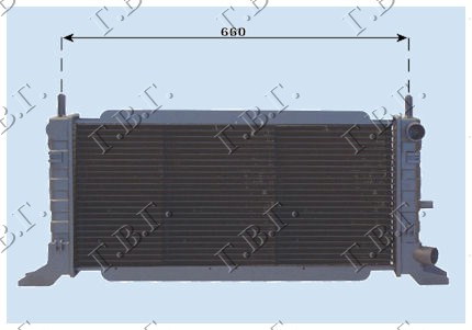 HLADNJAK MOTORA 1.1 – 1.3 88 – 90 (60.3×29.8) FORD ESCORT IV (1988-1990) (OEM: 6168493)