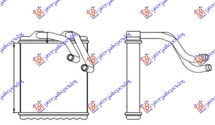 GREJAC KABINE (182×174) MITSUBISHI LANCER (CK1) (1997-2004) (OEM: MR270016)