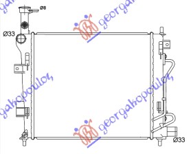 HLADNJAK MOTORA BENZIN (42×37) AUTOMATIK KIA PICANTO (2011-2015) (OEM: 25310-1?050, 253101050)