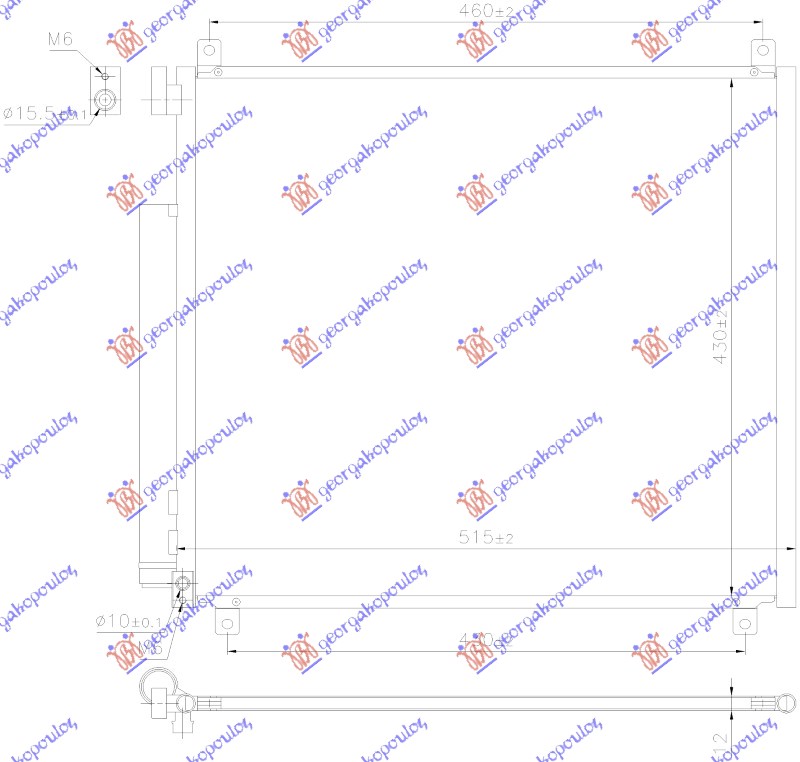 HLADNJAK KLIME 1.2 BENZIN (50 0 x430 x 12) SUZUKI IGNIS (2016-2020) (OEM: 9531081P00)