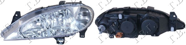 FAR DUPLO SOCIVO (3 SIJALICE) (DEPO) Leva str. RENAULT MEGANE COUPE-CABRIO (1999-2002) (OEM: 7701047184)