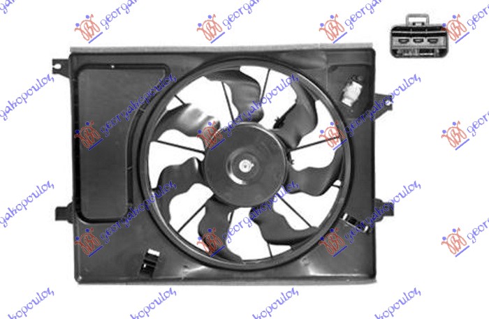 VENTILATOR KOMPLET BENZIN-Soul 08- KIA SOUL (2011-2013) (OEM: 25380-2K000, 253802K000)