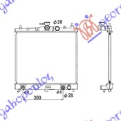 HLADNJAK MOTORA 1.2-1.4cc (38×44.5×16)AUTOMA NISSAN MICRA (K12) (2002-2010) (OEM: 21460-AX800, 21460AX800, 21460BH50A)