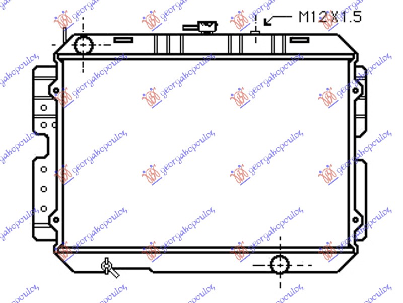 HLADNJAK KLIME 2.2 DIZEL (40×56.5×3.2) MAZDA P/U 2/4WD (1986-1994) (OEM: R226-15-200A, R22615200A)