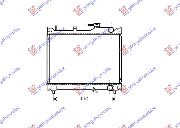 HLADNJAK MOTORA 1.6cc16V+-/A/C(42.5×52.5) SUZUKI GRAND VITARA (1999-2005) (OEM: 17700-66D01, 17700-66D02, 1770066D01)