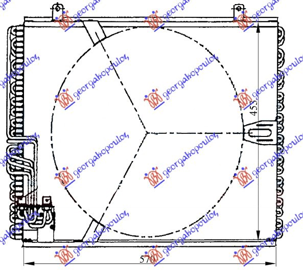 HLADNJAK KLIME BENZIN – DIZEL (57×45.3×3.0 BMW SERIES 5 (E34) (1988-1995) (OEM: 64538391316)