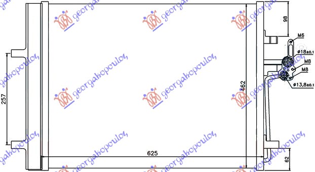 HLADNJAK KLIME BENZIN – DIZEL (59x47x1.6) LAND ROVER FREELANDER (2007-2014) (OEM: 1405365, 1437112, 30680275)