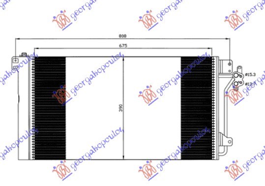 HLADNJAK KLIME BENZIN – DIZEL (68x39x1.6) VW TRANSPORTER (T5) (2003-2010) (OEM: 7H0.820411B, 7H0820411B, 7H0820411C)