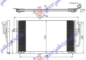 HLADNJAK KLIME 1.9 T.D (59.7x33x28) VOLVO S40 (2000-2003) (OEM: MR146691)