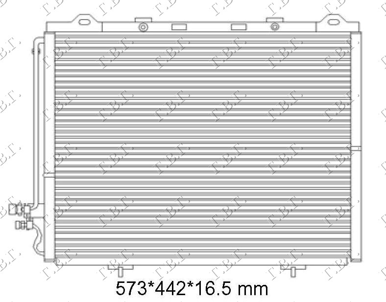 HLADNJAK KLIME SVI MODELI BEN/DIZ 57x48x2.0 MERCEDES E CLASS (W210) (1999-2002) (OEM: 2108300270)