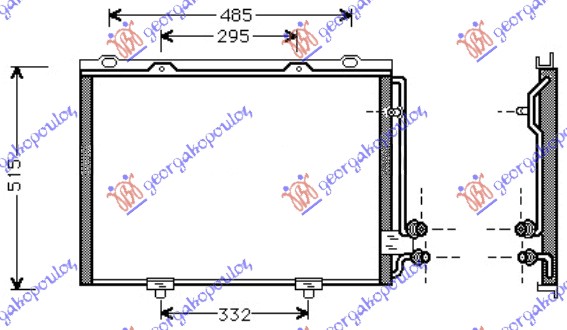 HLADNJAK KLIME SVI MODELI BENZIN/DIZEL 57x48x2.0 MERCEDES E CLASS (W210) (1996-1999) (OEM: 2108300270)