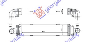 HLADNJAK INTERCOOLER 2.1-3.0 CDi (62.5x143x62) MERCEDES C CLASS (W204) (2007-2011) (OEM: 2045000200)