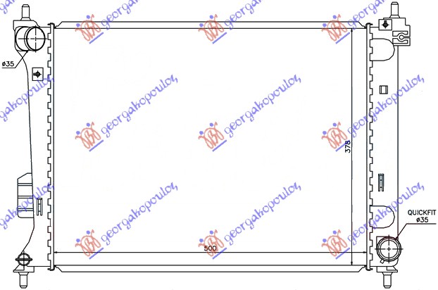 HLADNJAK MOTORA BENZIN (50×39) HYUNDAI i20 (2008-2012) (OEM: 253101J000, 253101J500, 253104P000)