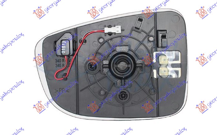 STAKLO RETROVIZORA SA GREJACEM (MRTAV UGAO) Desna str. MAZDA 6 (2013-2016) (OEM: GHR5-69-1G1, GHR5691G1)