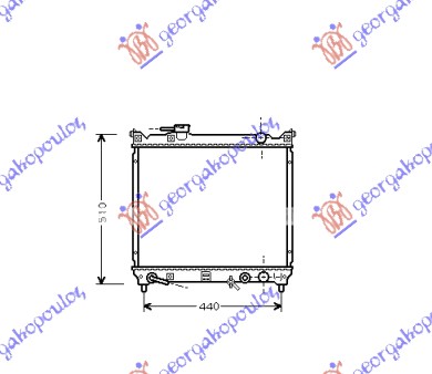 HLADNJAK MOTORA 1.6 16V+A/C(42.5×49) AUTOMATIC SUZUKI VITARA 4D (1992-1998) (OEM: 1770056B10)