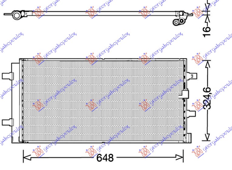 HLADNJAK KLIME BEZN-DIZ (650x325x16) AUDI Q5 (2008-2012) (OEM: 4G0260403N, 8T0260401, 8T0260401D)