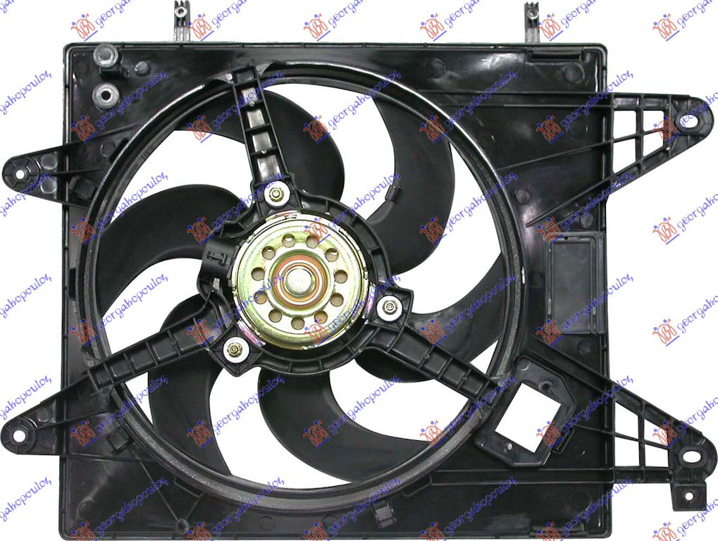 VENTILATOR KOMPLET 1.6cc +A/C BENZIN FIAT MULTIPLA (2004-2010) (OEM: 46430980)