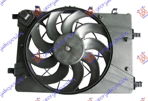 VENTILATOR KOMPLET 1.6-1.8 BENZIN (4PIN) CHEVROLET CRUZE (2013-) (OEM: 13267630, 13289621)