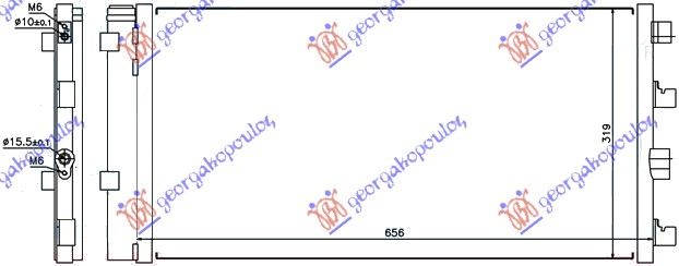 HLADNJAK KLIME 1.5 DCi (62×32.5) DACIA DUSTER (2010-2017) (OEM: 8200880551)