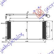 HLADNJAK KLIME 2.2-2.7 HDi (67×30.7) PEUGEOT 407 (2004-2010) (OEM: 6455EA)