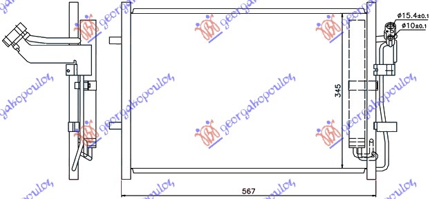 HLADNJAK KLIME 1.6 DIZEL (525x360x12) MAZDA 3 SDN-H/B (BL) (2008-2013) (OEM: BBR4-61-480A, BBR461480A, BBR461480B)