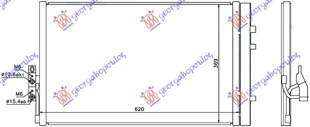 HLADNJAK KLIME BENZIN-DIZEL (565x380x16) BMW X4 (F26) (2014-2018) (OEM: 64539216143)