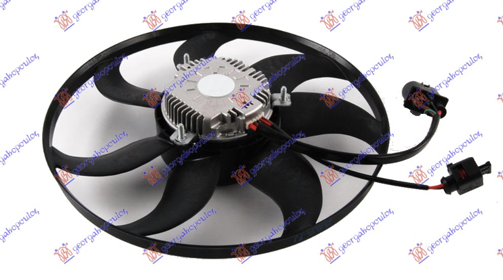 VENTILATOR (MOTOR+ELISA)BEN-DIZ 36cm300W SEAT TOLEDO (2004-2012) (OEM: 1K0959455DL, 1K0959455DT, 1K0959455FJ)