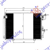 HLADNJAK KLIME 2.5td/3.2DID (63.4×47.8×1.6) MITSUBISHI PAJERO (2001-2007) (OEM: MR513110)