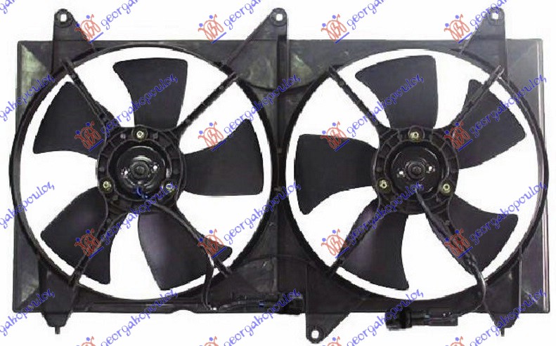 VENTILATOR DUPLI KOMPLET (BENZIN) SA KLIMOM CHEVROLET EPICA (2007-) (OEM: 96640489)